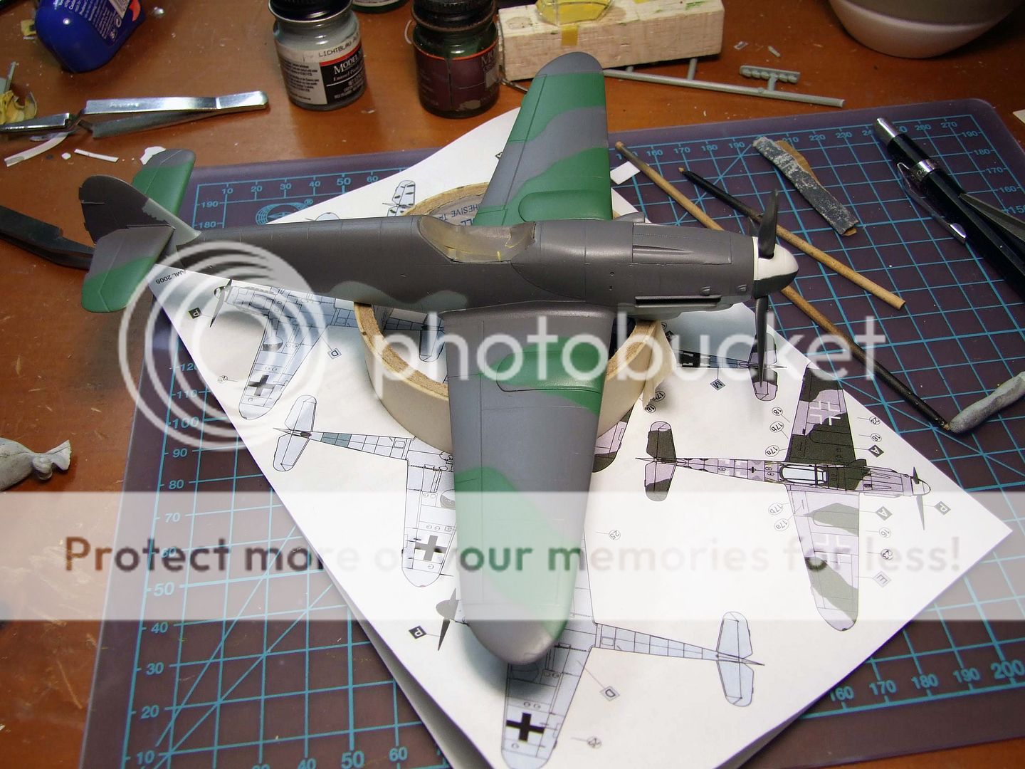 Finished - Academy 1/48 Bf-109 K-4 - Messerschmitt Me 109 Single Type ...