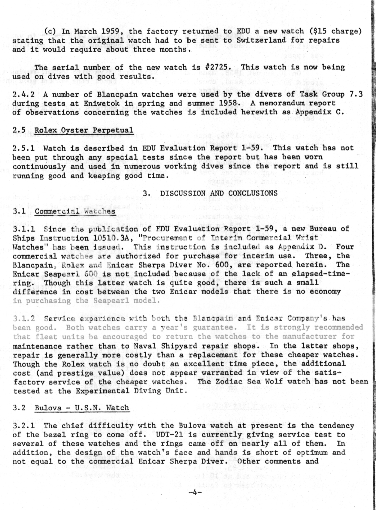 Rolex Sub 6538 Vs. Blancpain Fifty Fathoms Milspec1... Vs. Enicar ...