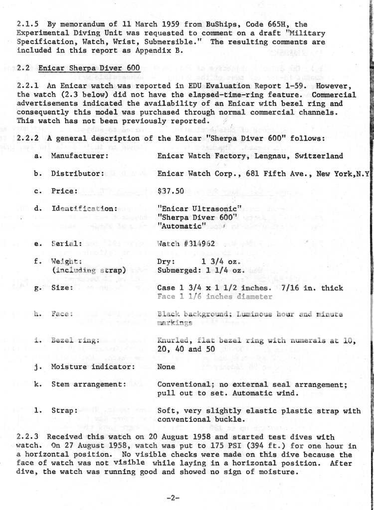 Rolex Sub 6538 Vs. Blancpain Fifty Fathoms Milspec1... Vs. Enicar ...