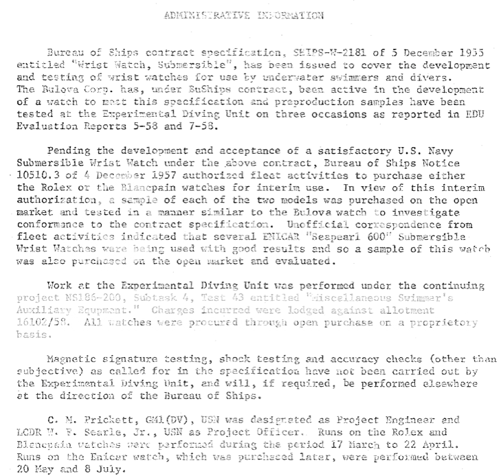 Rolex Sub 6538 Vs. Blancpain Fifty Fathoms Milspec1... Vs. Enicar ...